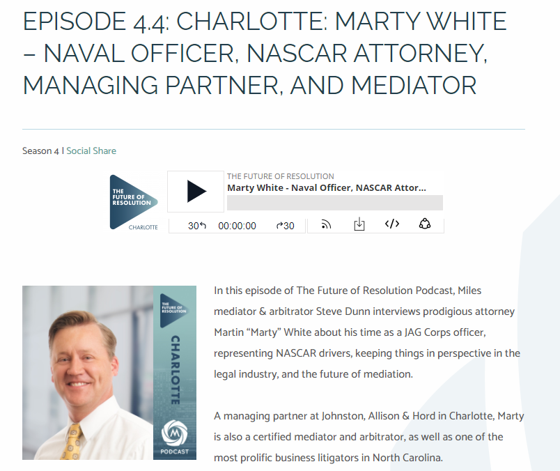 Marty White Featured on The Future of Resolution Podcast | JAH