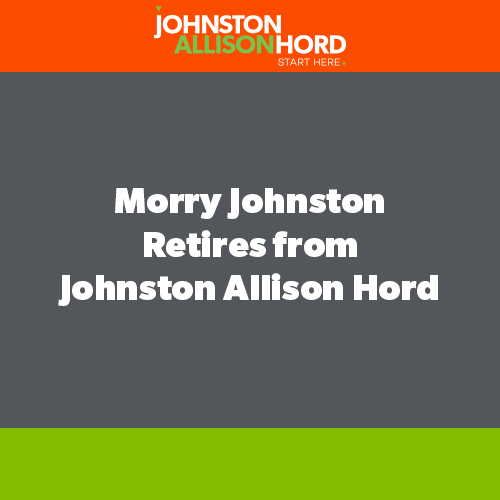 Morry Johnston Retires from Johnston Allison Hord